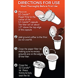 EZ-Carafe Disposable K-Carafe Paper Filters with Patented Top Lid - Compatible and For Use with Keurig 2.0 K-Carafe Reusable Coffee Pods, 4-Pack (120 Filters)