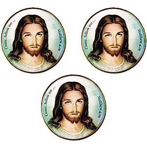 Love of Jesus Coin, Bulk Pack of 3, Trust in The Lord Man of God Bible Verse Faith Token, Gold Rimmed Religious Challenge Coin, Proverbs 3:5-6, God Gifts for Men