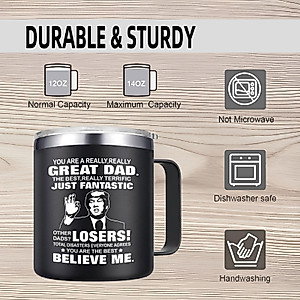 Abledn Christmas Gifts for Dad from Daughter, Son - You're A Really Great Dad Coffee Mug - Funny Birthday Gifts for Men Dad Husband and Grandpa - Dad Birthday Gifts (14oz, Black)