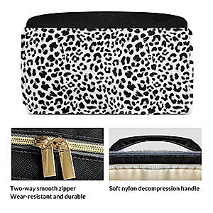 Anneunique Leopard Print Mummy Bags Custom Text Personalized with Name Diaper Bags Giving Backpack Black White