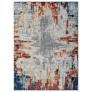 LUXE WEAVERS Olimpia Collection 5956 Multi Modern Abstract Area Rug 9x12