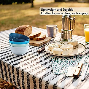 Homestockplus Cereal Bowls 24 OZ Microwave and Dishwasher Safe Bowl BPA-Free Eco-Friendly Bowl Sets Mixed Color for Cereal, Salad, Soup, Rice[Set of 8]