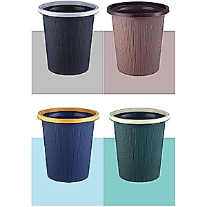 Garbage Container Trash Can Garbage Bin Bedroom Bin Rubbish Basket for Home Office Kitchen Bath Garbage Can/Blue/s (Color : Blue, Size : Small)