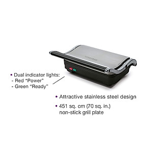 Toastess Sandwich Grill, Stainless Steel