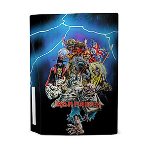 Head Case Designs Officially Licensed Iron Maiden Best Of Beast Graphic Art Vinyl Faceplate Sticker Gaming Skin Decal Compatible With Sony PlayStation 5 PS5 Disc Edition Console & DualSense Controller