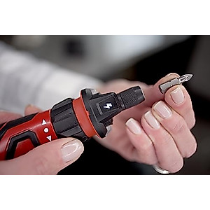 SKIL Rechargeable 4V Cordless Screwdriver with Circuit Sensor Technology, Includes 9pcs Bit, 1pc Bit Holder, USB Charging Cable - SD561201