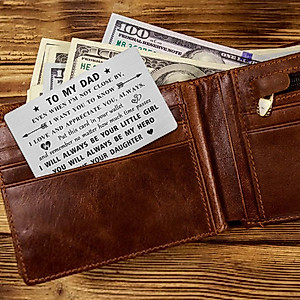 Jzxwan Dad Card Gifts, Best Dad Gifts from Daughter, I Love My Dad Gifts, Happy Dad Birthday Card, Hero Dad Present for Men