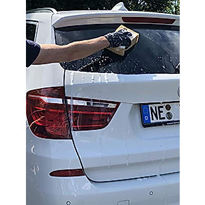 Glart 44WSN 2-Piece Set of car Washing sponges Natural for car Washing, Wheel Rims, paintwork, Yellow, 79 x 50 cm