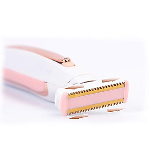 4PCS Shaver Replacement Heads Compatible with Perfect Finishing Touch Flawless Body Rechargeable Ladies Shaver Blades (Shaver Head 4PCS + velvet Bag + 2 Brushes)