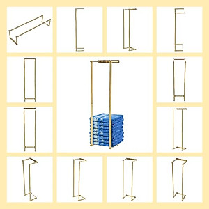 Towel Rack,Towel Racks for Bathroom,Punching/No-punching Wall Mounted Towel Storage Organizer,Stainless Steel Bath Towel Holder,Modern Wall Shelf for Small Space,20.2*15.5*73cm/7.95*6.1*28.74in Gold