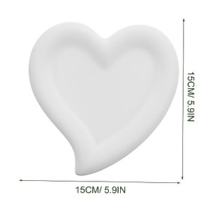 ABOOFAN 2pcs Nail Jewelry Tray Earring Dish Bathroom Vanity Tray Entryway Key Dish Decorative Dish Heart Shaped Trinket Dish Jewelry Dresser Ring Storage Holder Organizer Plaster Necklace