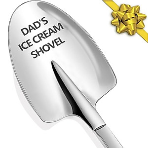 Fathers Day Gifts, Gifts for Dad, Father's Day Gifts from Daughter Son, Birthday Gifts for Dad, Personalized Dad Gifts, Funny Engraved Stainless Steel Dad's Ice Cream Shovel Gift for Father's Day