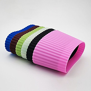 6 Pcs Coffee Cup Sleeves Silicone Glass Bottle Protector Cover Nonslip Tea Cup Mug Sleeves