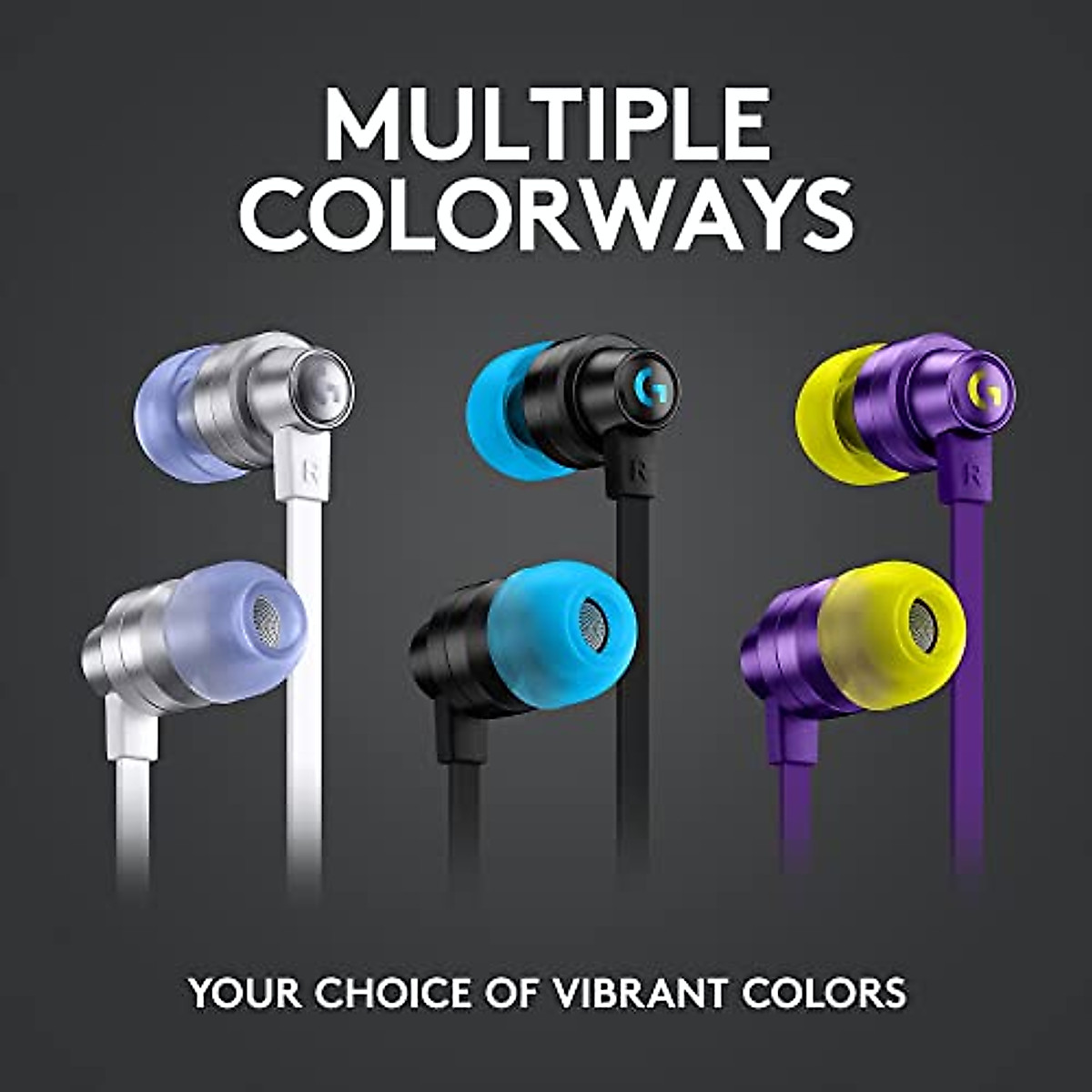 Logitech G333 Gaming Earphones with Dual Audio Drivers, in-line mic and Volume Control, Compatible with PC/PS/Xbox/Nintendo/Mobile with 3.5mm Aux or USB-C Port - Black