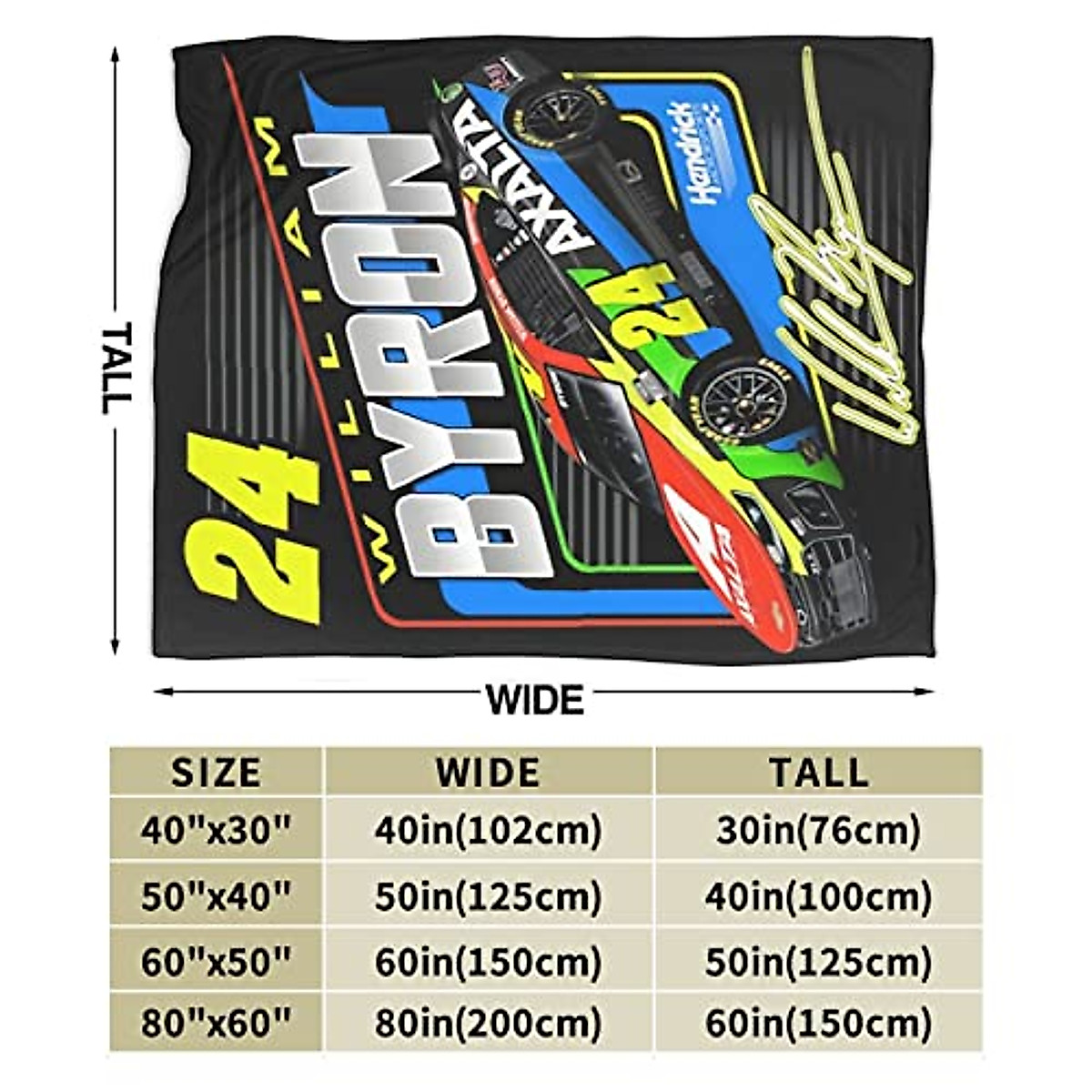 William Byron 24 All Season Fleece Blanket Throw Ultra Soft Flannel Blanket Digital Printed Premium Fluffy Microfiber Fleece 50"x40"