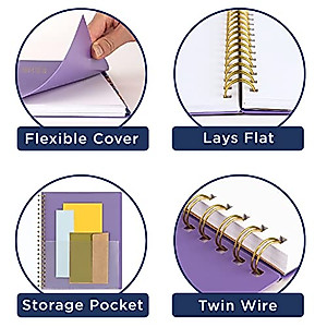 AT-A-GLANCE 2023-2024 Planner, Weekly & Monthly Academic, 7" x 8-3/4", Medium, Harmony, Lavender (1099-805A-17)