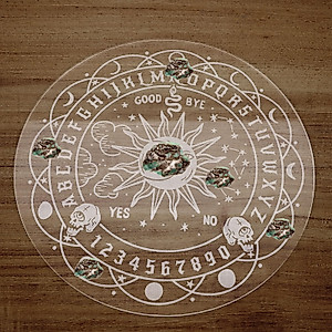 Abaodam 5pcs Pendulum Dashboard Desktop Divination Board Divination Supplies Divination Accessory Witch Pendulum Board Letter Decor Witch Decor Divination Prop Number Acrylic Tool