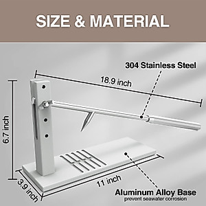 Koconic Stainless Steel Oyster Shucker Tool,Portable Oyster Shucking Knife,Easy to Use Oyster Knife,Oyster Opener Machine for Home Use,Including Two Oyster Shucking Knife,Glove and G-Clip.