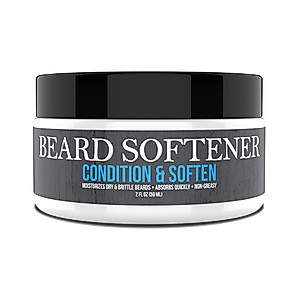 Uncle Jimmy Beard Softener, Conditioning Balm for Men | Hydrates, Smooths, Adds Shine & Tames Flyaway Hair | Made With Shea Butter, Honey 2 Fl Oz