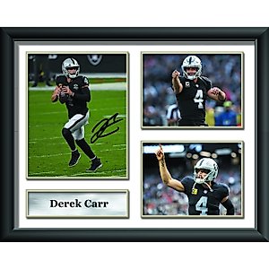 Derek Carr Reprint Signed Photo Picture Poster Framed Display Decorations Fan Gifts Memorabilia Wall Art