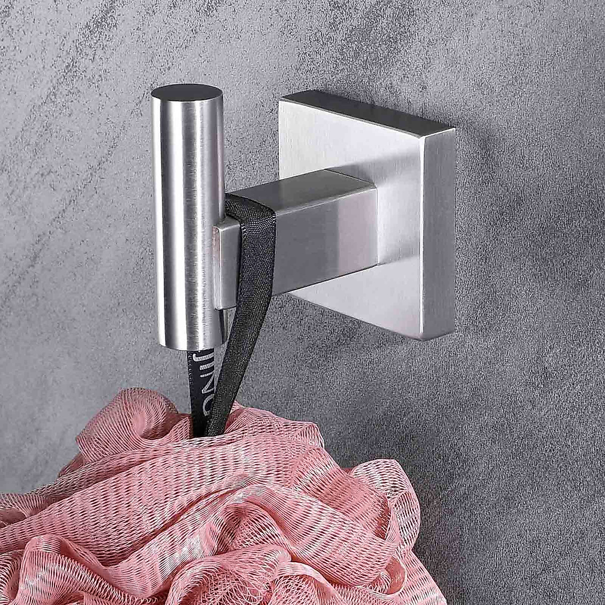 Suyar Bathroom Towel Hook Brushed Nickel, SUS304 Stainless Steel Robe Coat Holder for Shower Kitchen Closet Garage, Modern Heavy Duty Clothes Hook Wall Mounted
