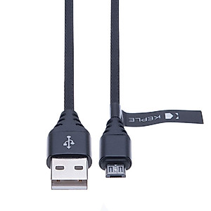 Keple Micro USB Cable | Fast Charging Cable Quick Charge Nylon Braided Charger Data Sync Lead for Game Controllers PS4, PS3 / Xbox One, One S, One X, Elite Controller | USB B High Speed Leads 1.5ft