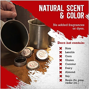 Firehouse Moustache Wax WACKY TACKY - Strong Heavy-Duty Dark Mustache & Beard Wax, Naturally Scented & Colored, All-Weather Mustache Wax (1 Ounce Tin); HANDMADE in Small Batches by John the Fireman