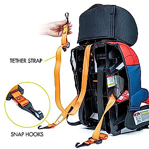 KidsEmbrace Marvel Spider-Man 2-in-1 Forward Facing Booster Car Seat, Red/Blue/Black