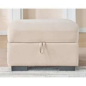 AMERLIFE Modern Sofa,Comfy Sofa Ottoman with Slope Armrests, Comfy Sofa Couch for Living Room, Apartment, Lounge Room (Beige)