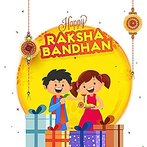 CRAFTSMAN Rakhi for brother Bhaiya Bhabhi Gift Set of 5 Pcs Rakhi for family Raksha Bandhan Festival Rakhi for Bhaiya and Bhabhi, Indian designer latest Rakhi for bhai Thread Bracelets (Design 2)