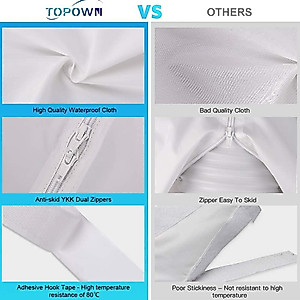 TOPOWN 560cm/220"Universal Window Seal for Portable Air Conditioner and Tumble Dryer,Easy to Install-Seal for AC Unit-Sealing AC with Zip and Adhesive Fastener,Works with Every Mobile Air-Conditioning