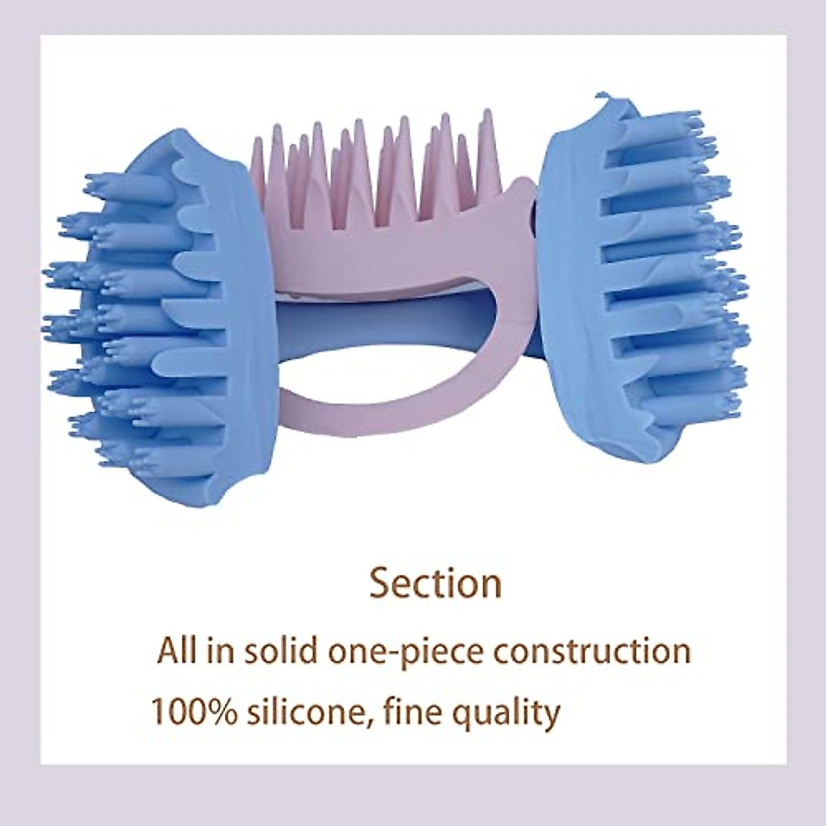 jadefun 100% Silicon Manual Scalp Massager Exfoliator Waterproof Head Scrubber Shampoo Brush for Shower Soft and Gentle for Men Women Boys Girls Kids