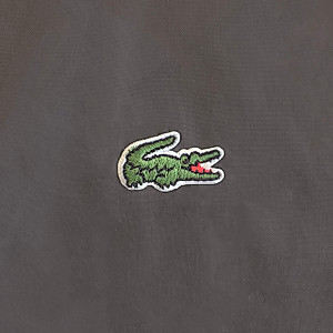 Lacoste 100% Cotton Percale Solid Sheet Set, Breathable, Cooling & Hotel Quality Sheets - Deep Pocket, Easy-Fit, Oeko-Tex Certified, Dark Grey, Twin Extra Long