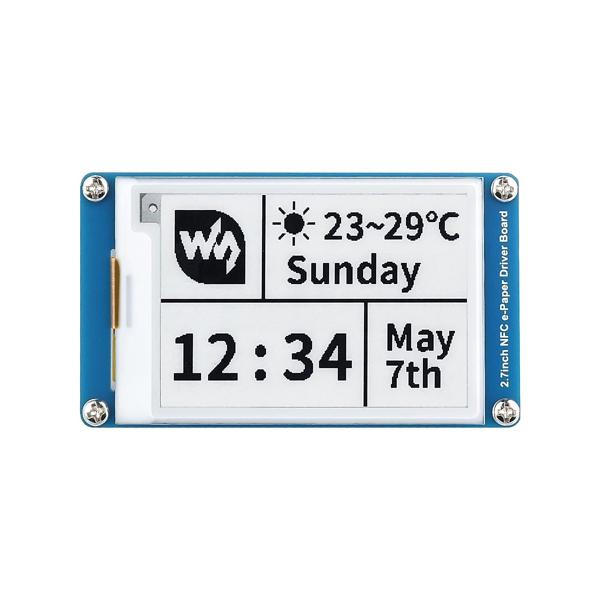 Waveshare 2.7inch Passive NFC-Powered E-Paper Module No Battery Wireless Powering & Data Transfer Provides Android APP Black and White Display