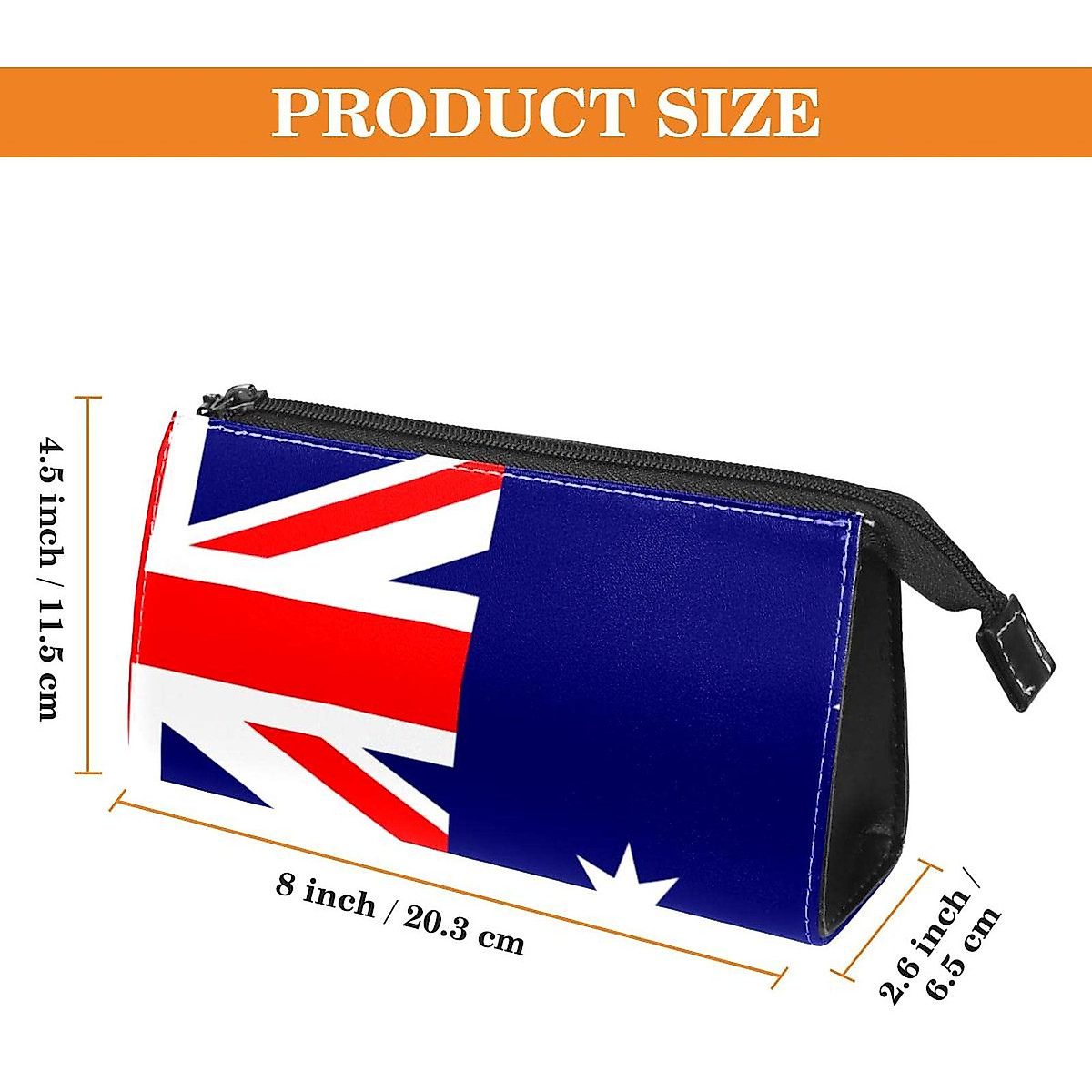 TBOUOBT Cosmetic Travel Bags, Makeup Case, Makeup Bag for Toiletries, Australian Federal Flag