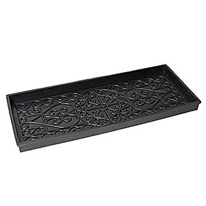 BIRDROCK HOME Rubber Boot Tray - 34 inch Decorative Boot Tray for Entryway Indoor - Shoe Tray