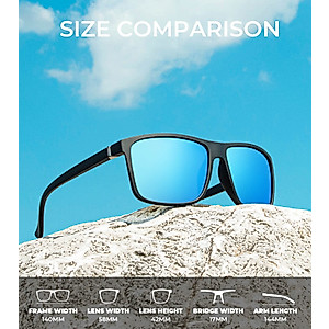 KALIYADI Polarized Sunglasses for Men and Women, Mens Sunglasses Polarized with UV Protection for Driving Fishing Golf (3 Packs)