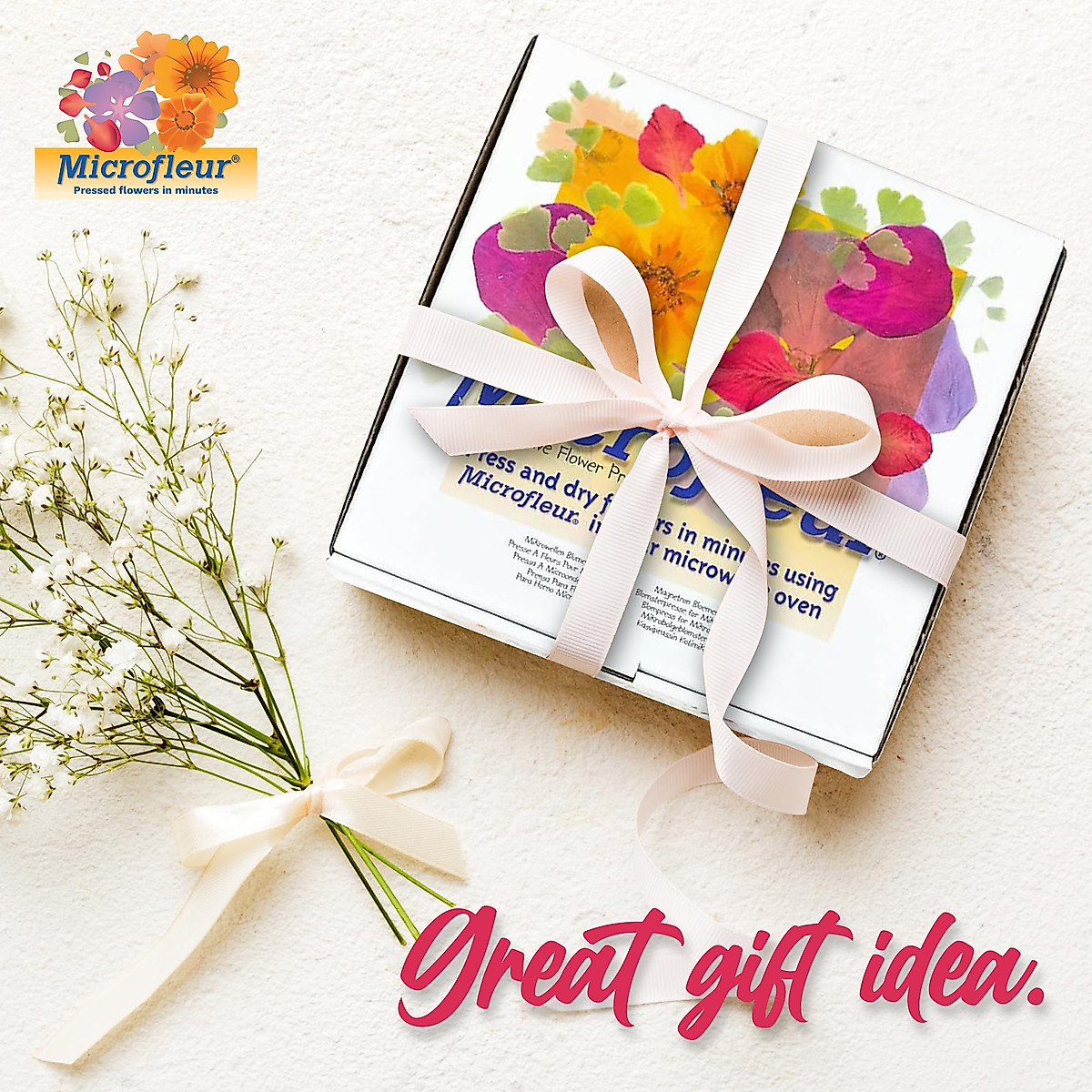 Microfleur 9" (23 cm) Max Microwave Flower Press Kit for pressing flowers and making pressed flowers