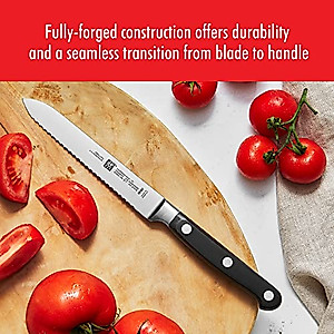 ZWILLING Professional S 7-Piece Razor-Sharp German Block Knife Set With Black Rubberwood Block, Made in Company-Owned German Factory with Special Formula Steel perfected for almost 300 Years