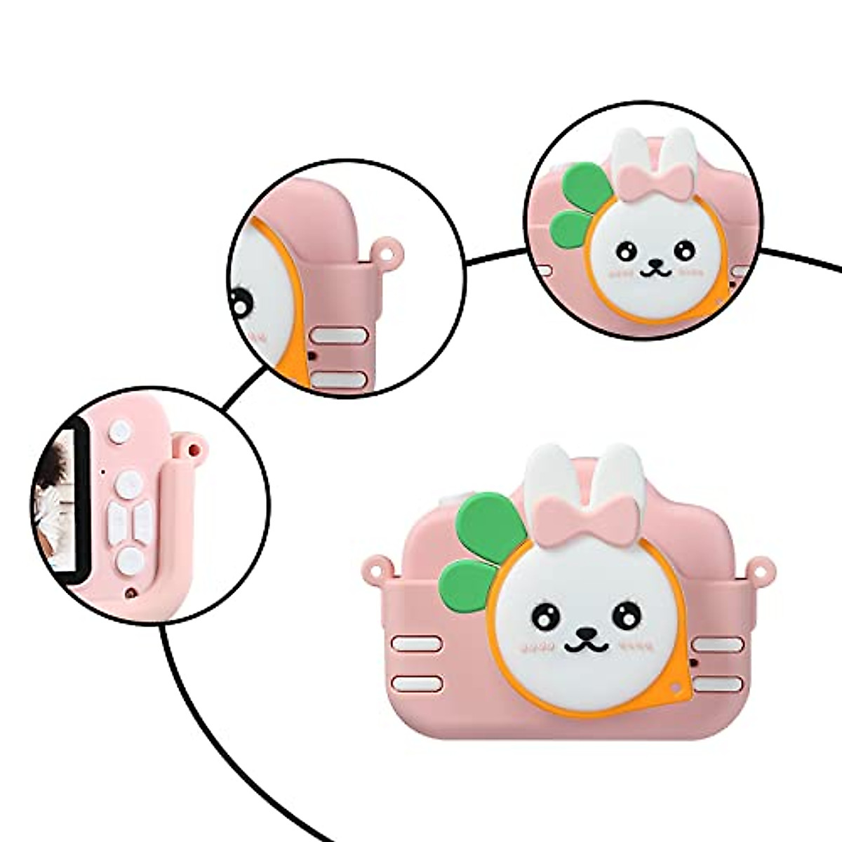 LebonYard HD Camera for Children's Photography and Video Recording, Front and Rear Dual 2000W HD Camera, Children's Camera Mini Camera