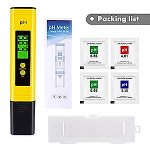Ph Pen, PH Meter 0.01 Water Quality Tester with 0-14 PH Measurement Range for Household Drinking, Pool and Aquarium Water