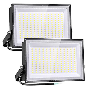 Onforu 150W LED Flood Light Outdoor, 12000LM Super Bright Security Light, IP66 Waterproof Outdoor Floodlight, 2 Pack 6500K Daylight White LED Exterior Light for Basketball Court, Stadium, Playground