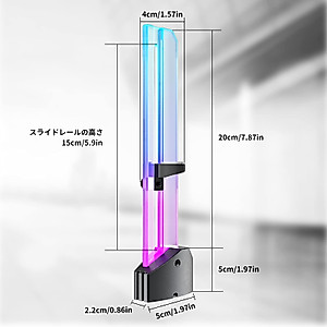 novonest GPU Support Bracket,5V 3PIN ARGB Graphics Card GPU Brace Support Video Card Sag Holder/Holster Bracket,Vertical GPU Mount,Transparent Acrylic, Side Neon Light,GH03ARGB