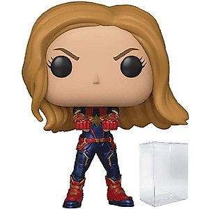 Marvel: Avengers Endgame - Captain Marvel Funko Pop! Vinyl Figure (Includes Compatible Pop Box Protector Case)