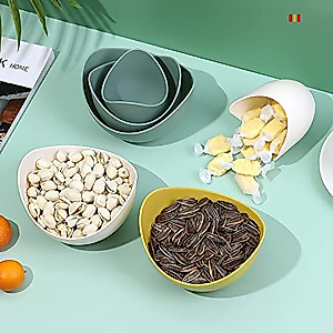 Bsxgse Combinable and Stackable Flower Shaped Fruit Plate Snack Storage Tray Kitchen Organizing (White, One Size)