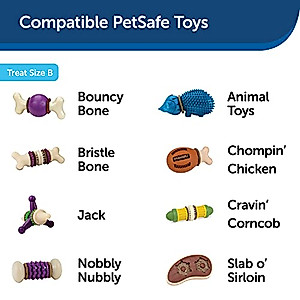 PetSafe Treat Rings for Busy Buddy Dog Toys - Easy to Digest - Interactive Toy Refills for Aggressive Chewers - Stimulating Puppy Supplies - Eases Stress - 24 Rings - Size B - Original/Peanut Butter