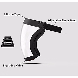 Clear Full Safety Face Shield for Adults Women Men(Not Fit Wear Glasses), Adjustable& Reusable Super Protective Face Shields with Super Lightweight, High-Definition, Anti-Fog, UV Blocking Shields