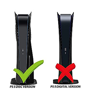 Face Plate Cover Shell with Cooling Vents for PS5 Disc Edition Console Faceplate, Playstation 5 Accessories Protective Replacement Panels (Black)