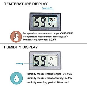 Goabroa Mini Hygrometer Thermometer Digital Indoor Humidity Gauge Monitor with Temperature Meter Sensor Fahrenheit (℉)