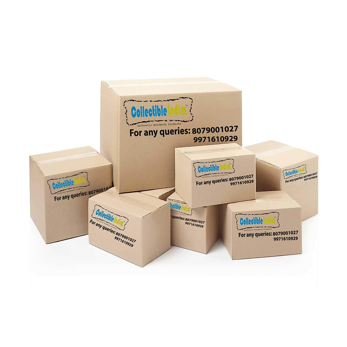 Collectible India Pooja thali Set for Aarti - Metal Laxmi Ganesh Idol Showpiece -Bhai Dooj Traditional Diya - Agarbatti Incense Stick Holders - Puja Article Spiritual Diwali Gift Items (1 Box)